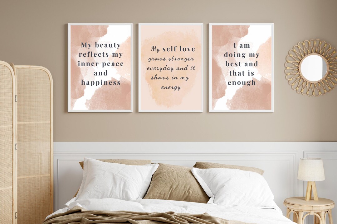 Self Love 3 - Piece Wall Art Set | Printable Affirmations ...