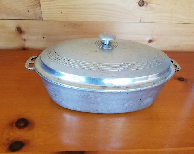 Wagner Ware Oval Roaster With Inner Trivet Cast Aluminum 265 Vintage ...