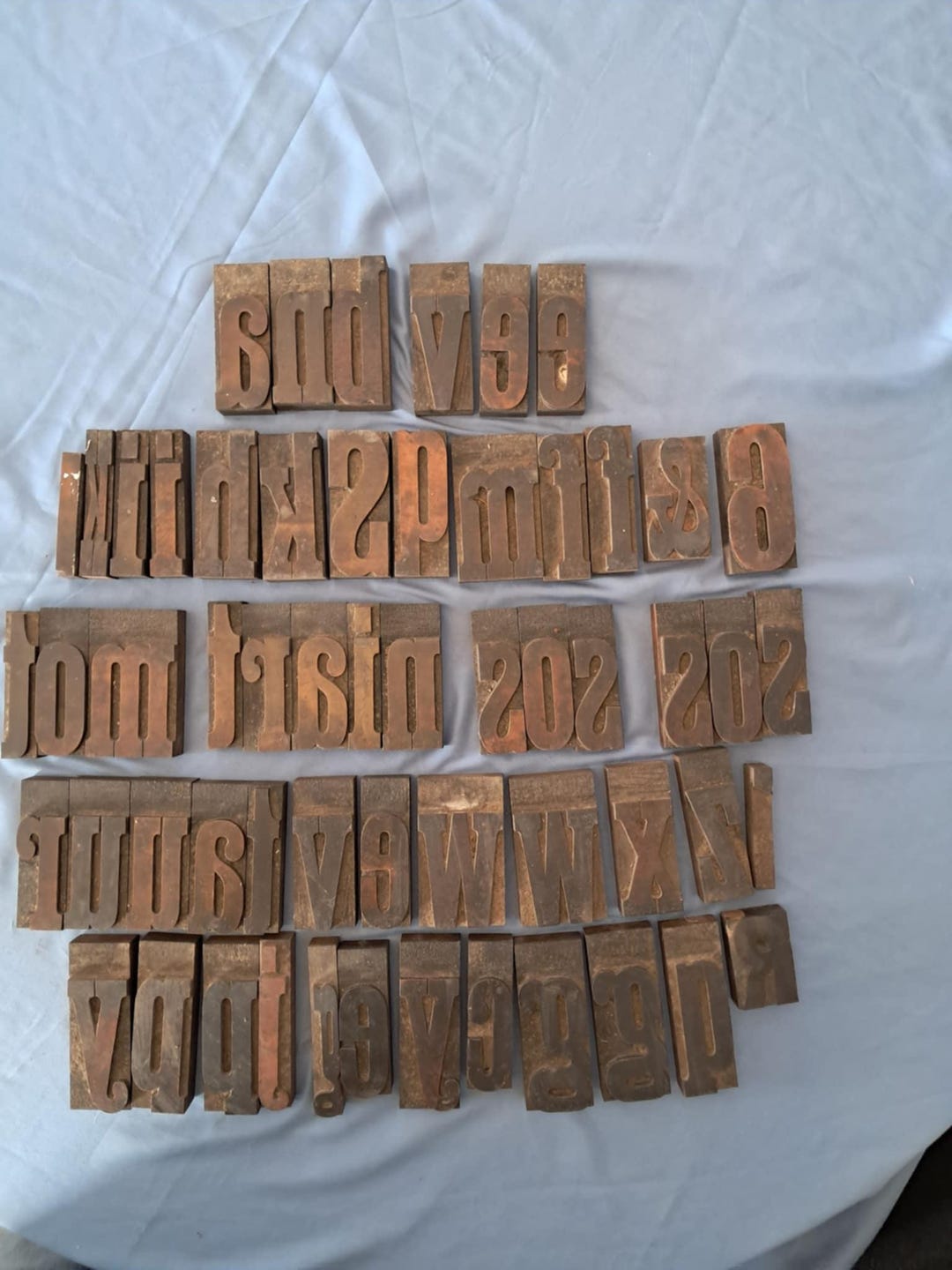 54 Unique Antique Small Alphabet Letters Letterpress Blocks Vintage ...