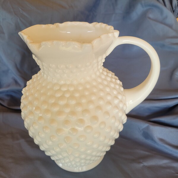 Milk Glass Pitcher - Etsy