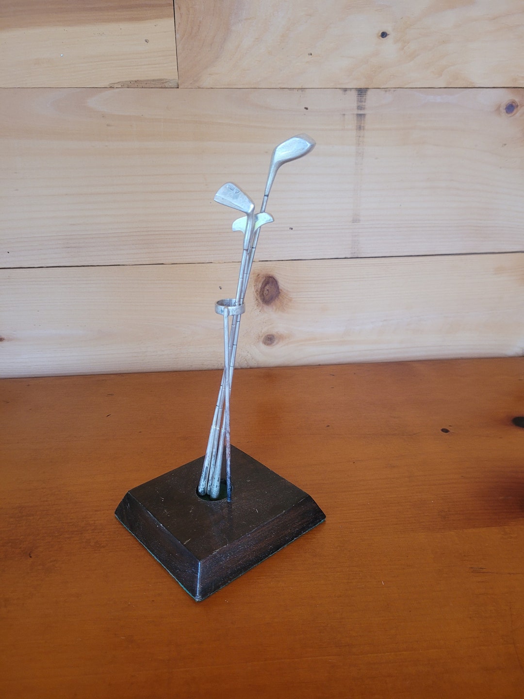 Mini Set of Sterling Silver Golf Clubs With Stand Golf Trophy - Etsy
