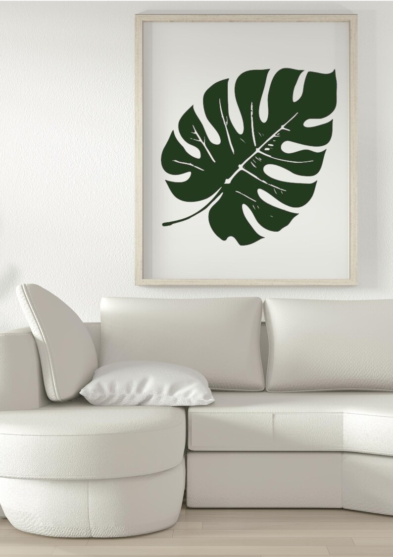 Green Leaf Digital Art Print - Etsy