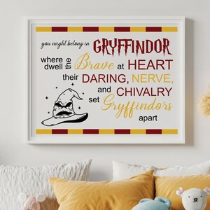 sorting hat saying gryffindor