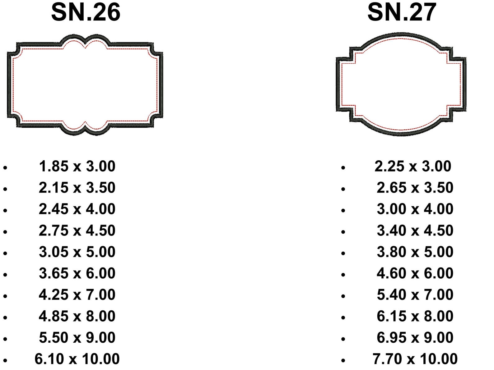 Shape Applique Embroidery Designs, Badge & Label Outlines, 20 Shapes ...
