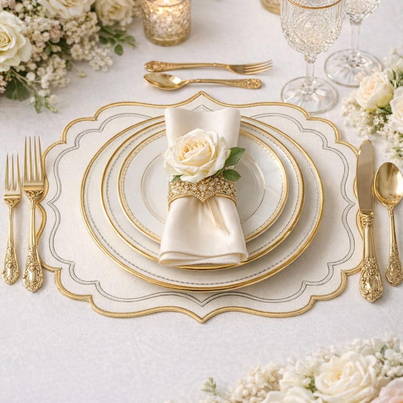 Gold Place Mats Round - Etsy