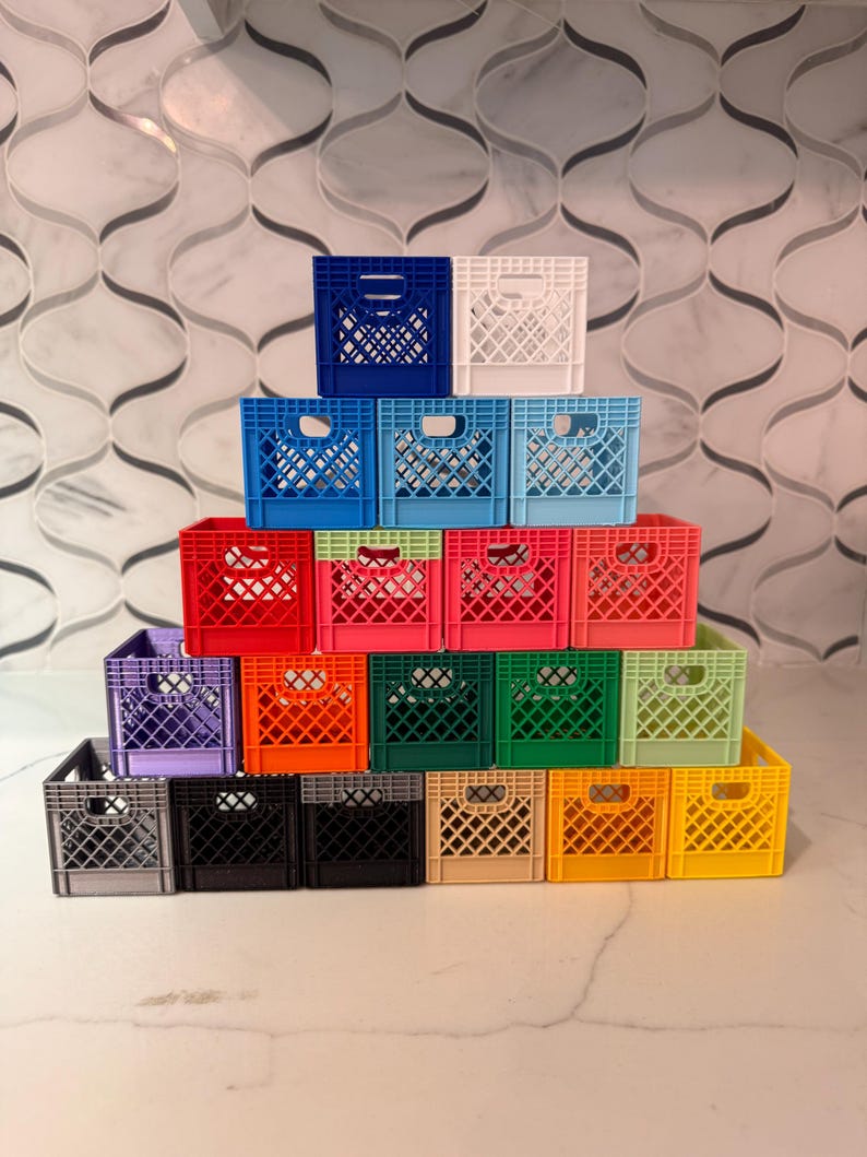 MINI MILK CRATE - 2" + 1.25" Set of Two(large+small) - Etsy