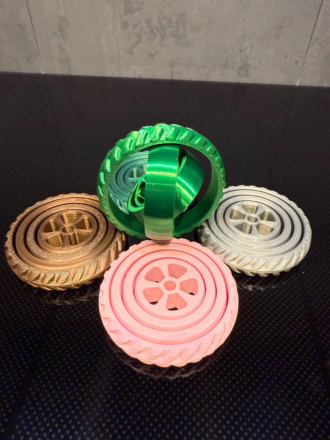 SPINNING FIDGET! Gyroscopic Spinner Tire, Custom Color - Etsy