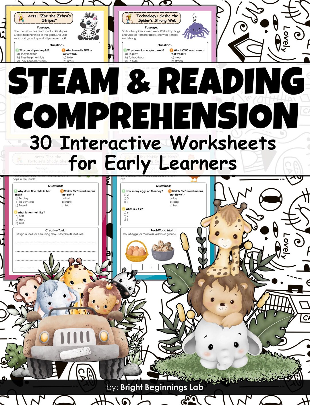 STEAM & Reading Comprehension Worksheets – 30 Fun, Interactive ...