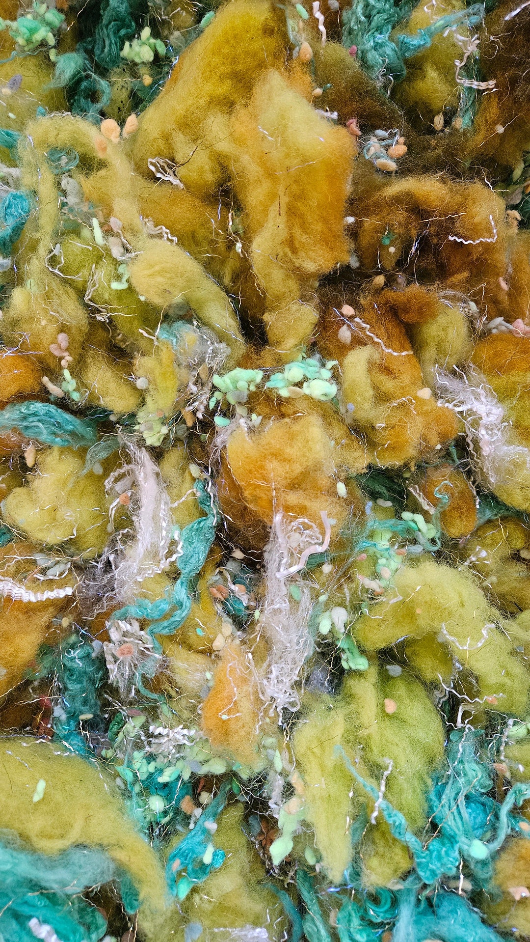 TIBERIAS FIELDS Wool Noil Bamboo Cotton Sparkle Fiber Art - Etsy