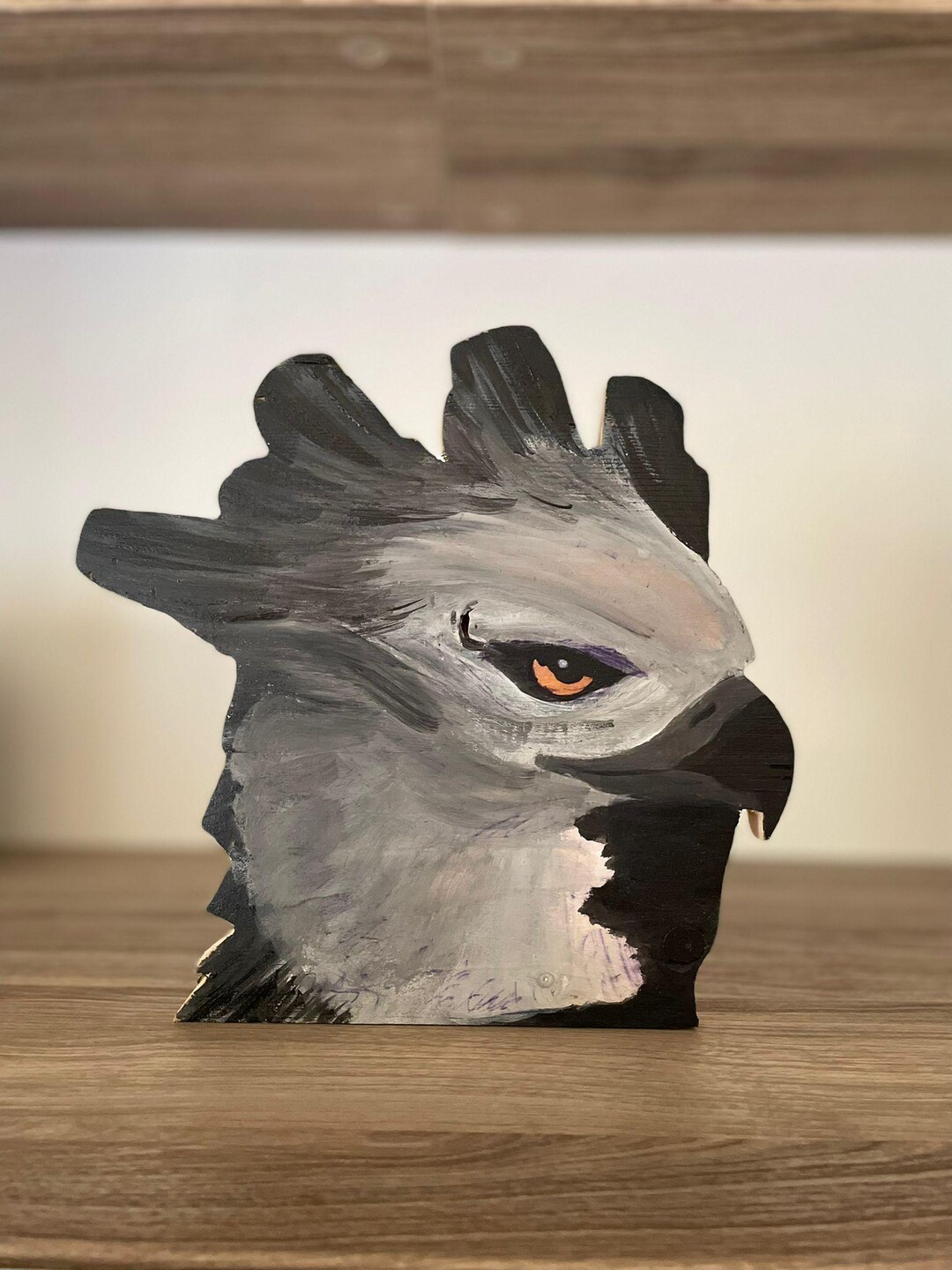 Nyx Storm Harpy Hand Painted Wooden Sculpture Wall Art Interior Art ...