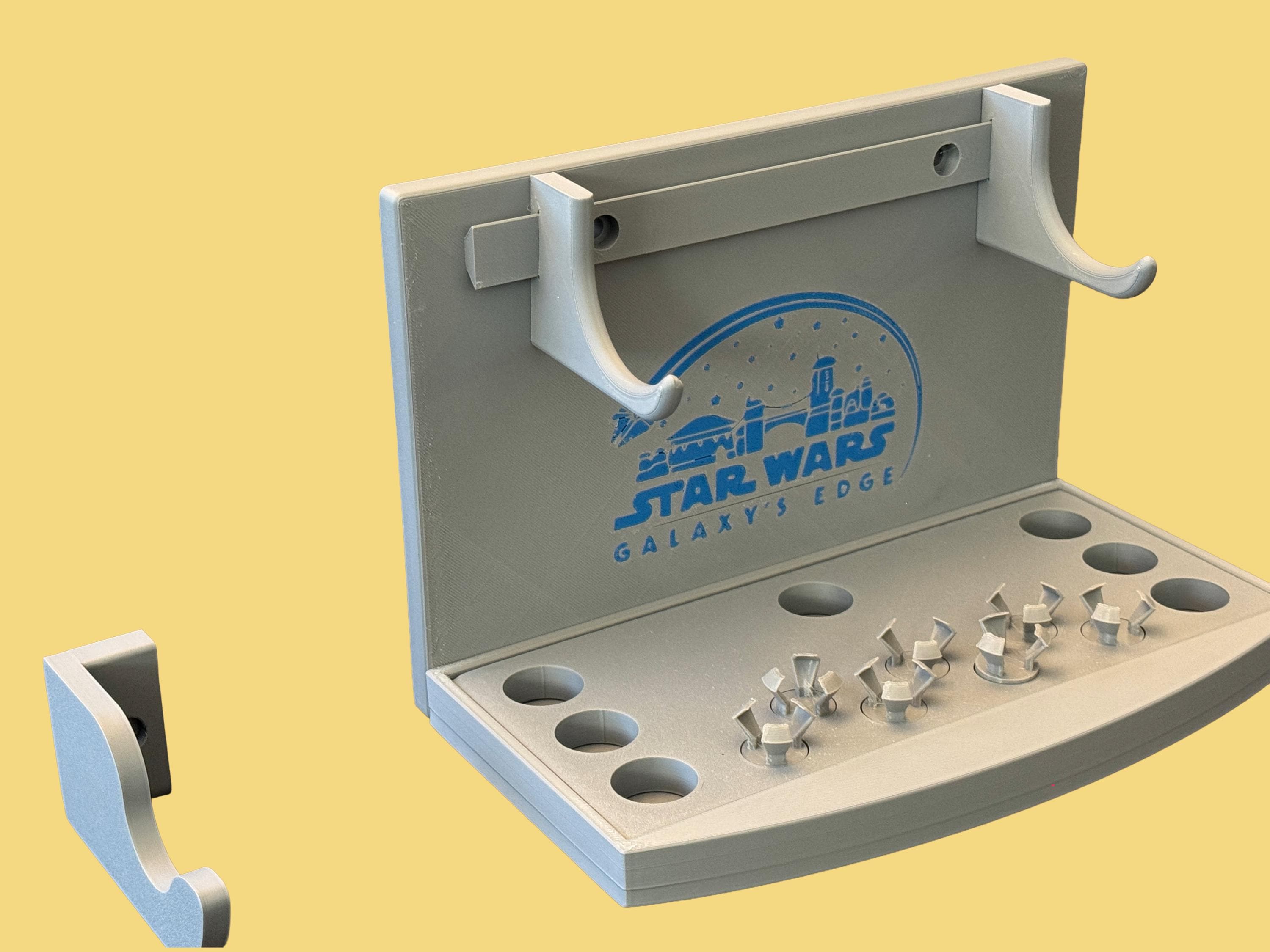 Lightsaber Hilt Display Stand: Kyber Crystal Holder, Wall Mount or ...