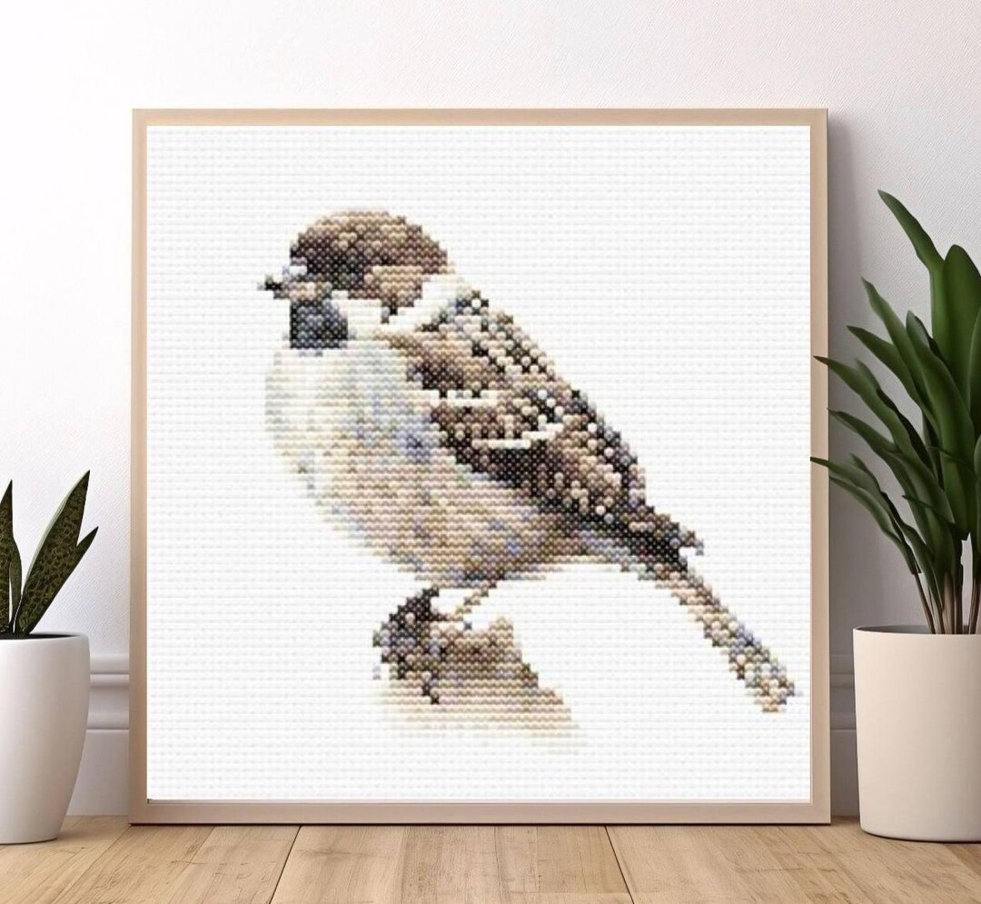 Winter Bird Cross Stitch Pattern PDF - Instant Download, Floral ...