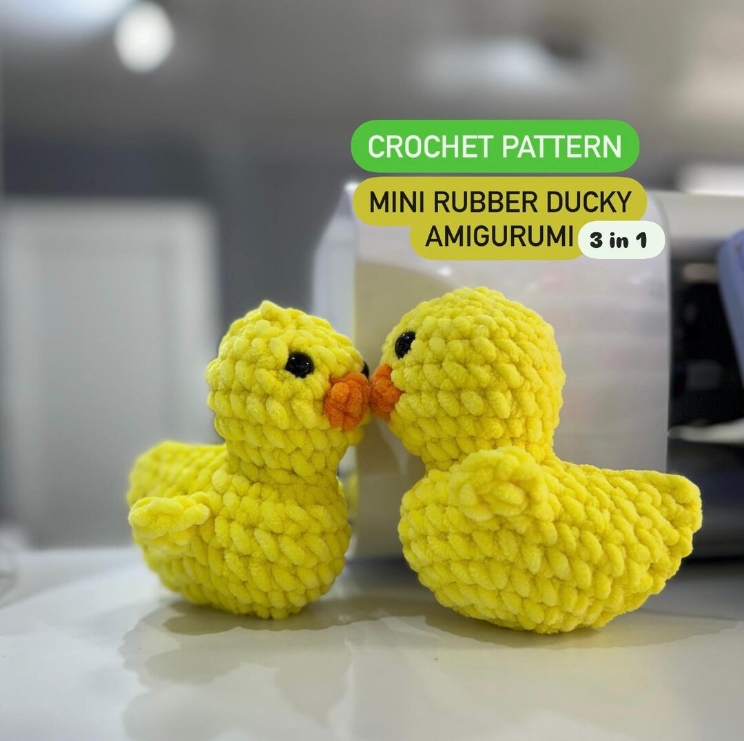 No Sew Rubber Ducky Crochet Pattern, No Sew Amigurumi, Crochet Plushie ...