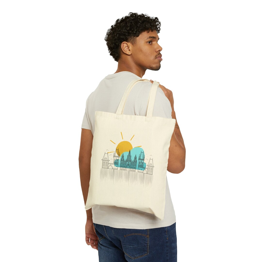 Castletote Bag, Architecture Tote, Village Tote, Art Tote, Gift Bag ...