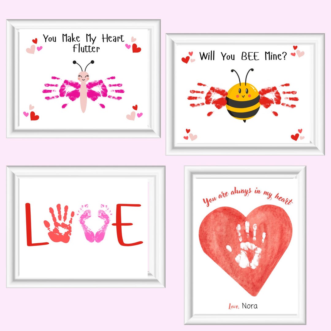 Valentine Handprint Art Preschool Valentine Art, Valentine Preschool ...