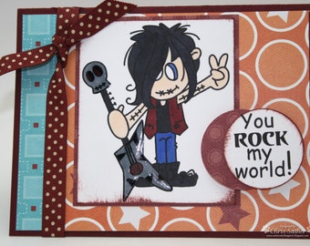 Rocker geburtstagskarte | Etsy