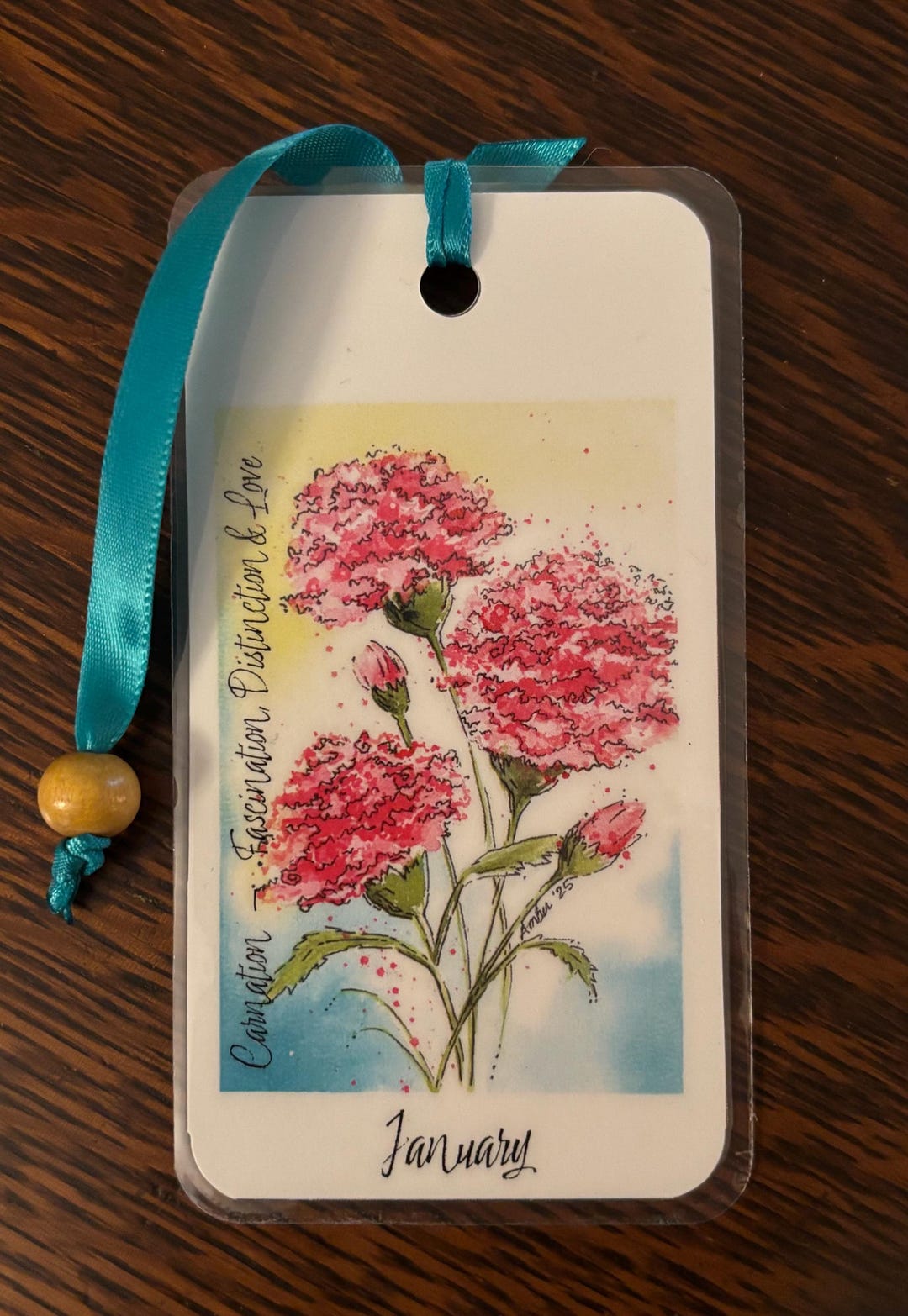 Carnation is the Birth Flower of January. This Bookmark is Perfect to ...