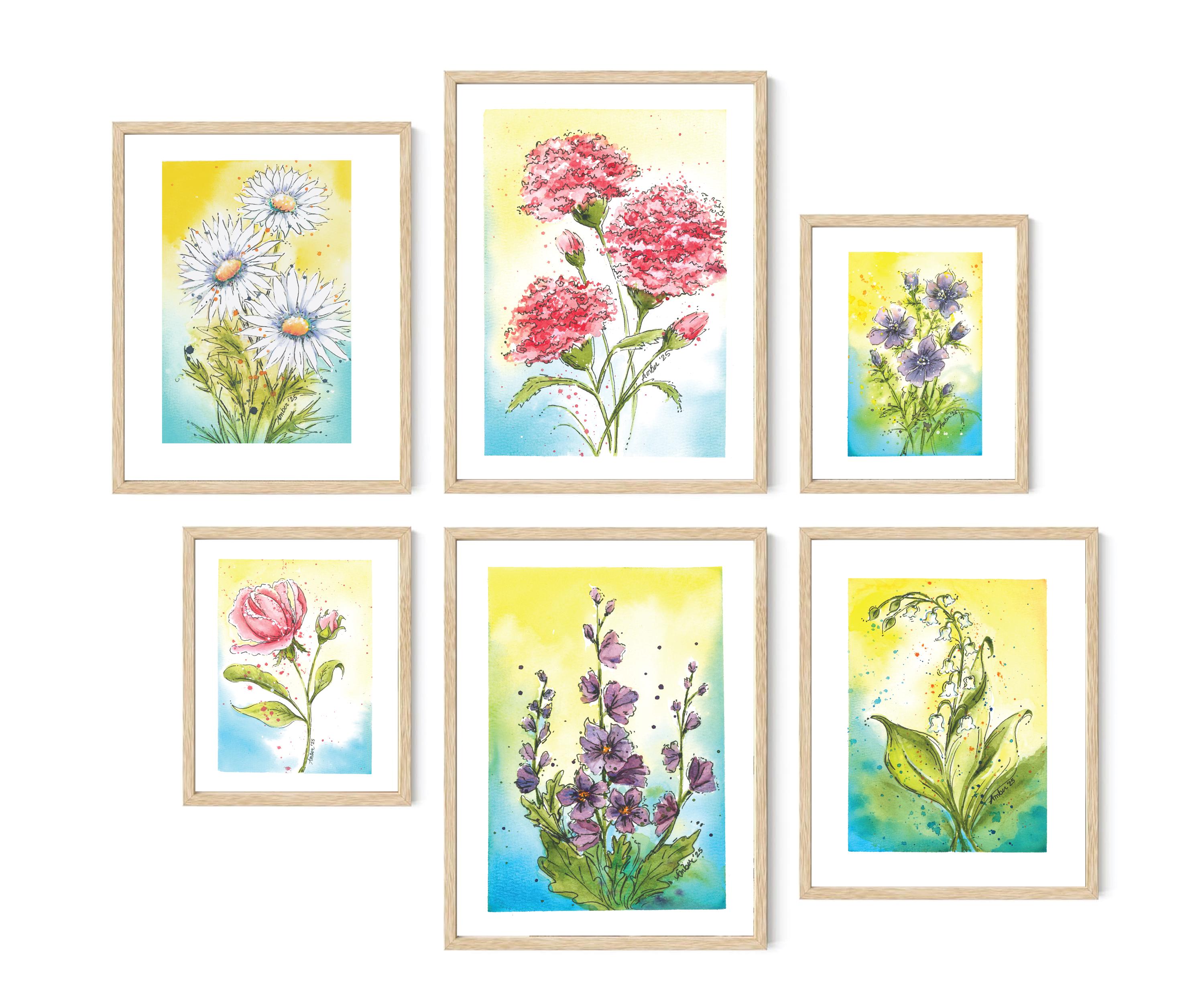 DIGITAL DOWNLOAD**** January Birth Flower, Carnation Watercolor ...