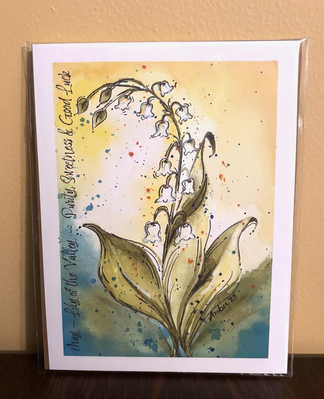 May Birth Flower, Lily of the Valley Watercolor Painting 5 X 7 - Etsy