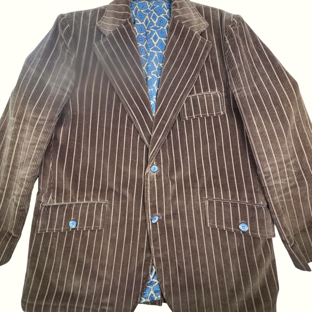 Vintage 70s Brad Dawson Brown Corduroy 2-button Casual Blazer Lined ...