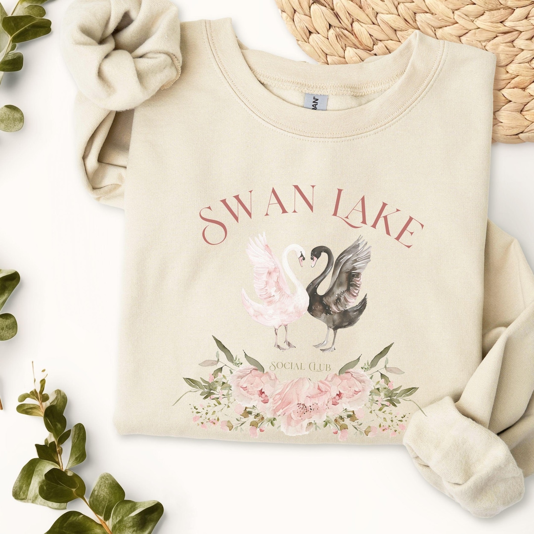 Swan Lake Ballet Sweatshirt Cute Ballerina Clothing Swan Lake Social ...