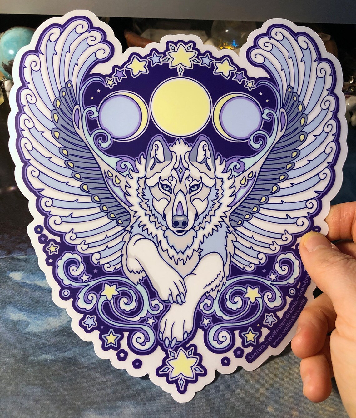 Angel Winged White Wolf Decal Sticker - Etsy