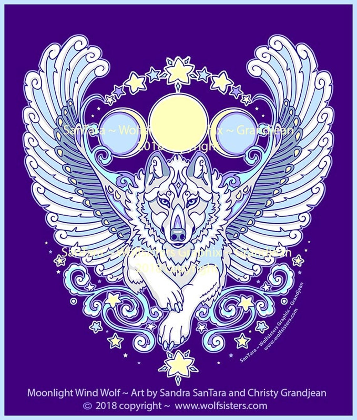 Angel Winged White Wolf Decal Sticker - Etsy