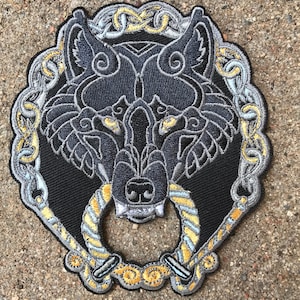Norse Viking Wolf Fenrir Garmr Hel Hound Iron on Embroidered Patches - Etsy