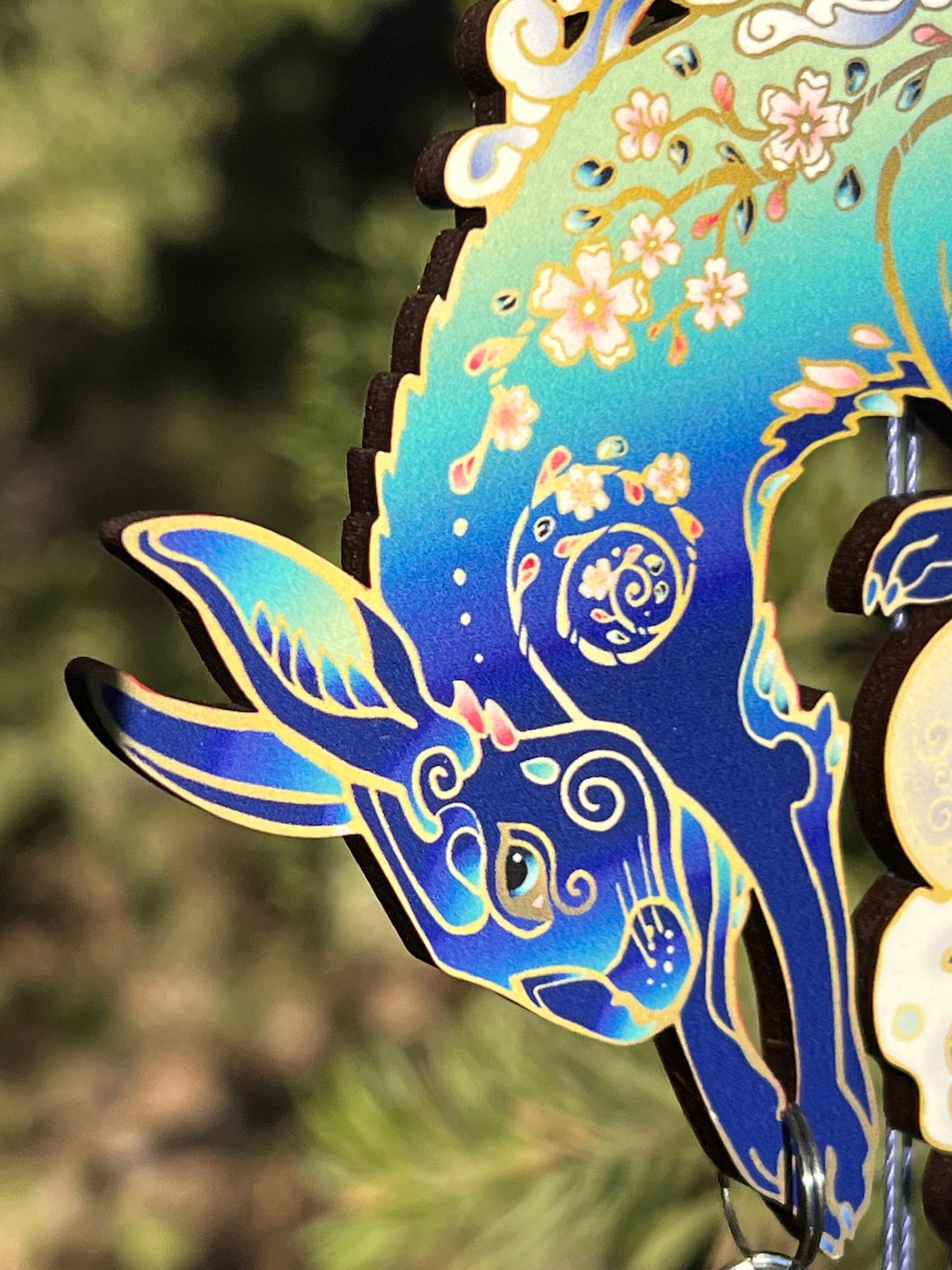 Black Blue Green White Water Rabbits Hare Bunny Feng Shui Chinese ...