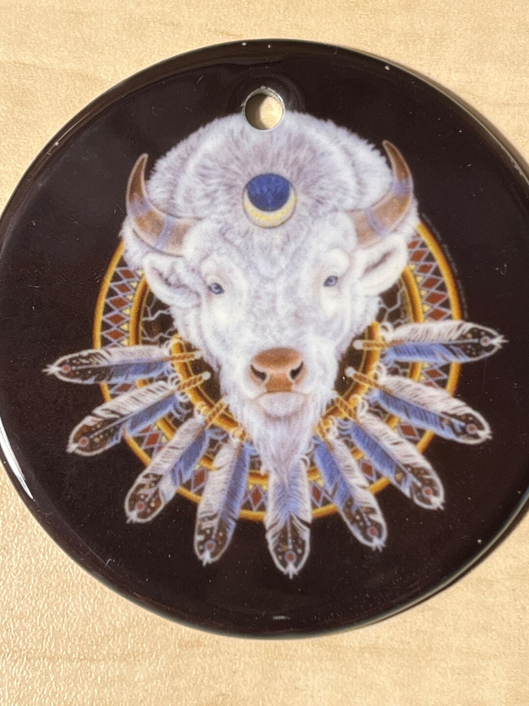 DISCOUNT White Buffalo Indigenous Native American Porcelain Ornament - Etsy