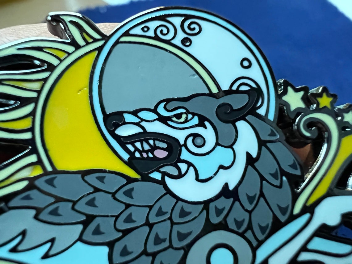 Norse Viking Hati Skoll Sun Moon Wolf Hard Enamel Collectable - Etsy