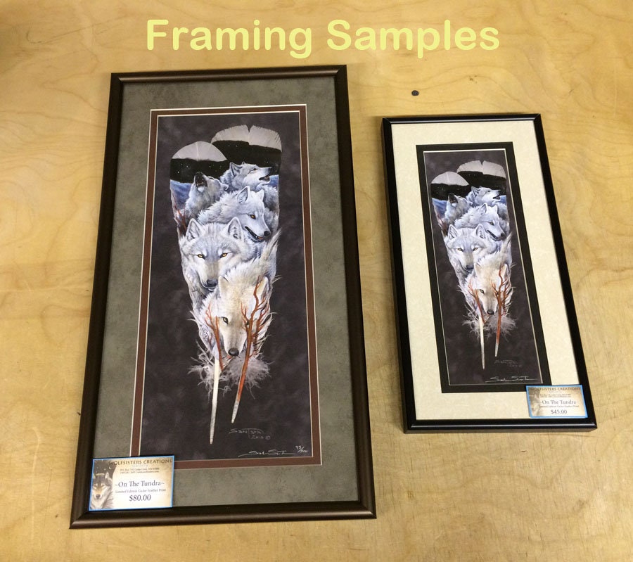 Red Tailed Hawk and Wolf Wildlife Art Painted Feather Print | Etsy