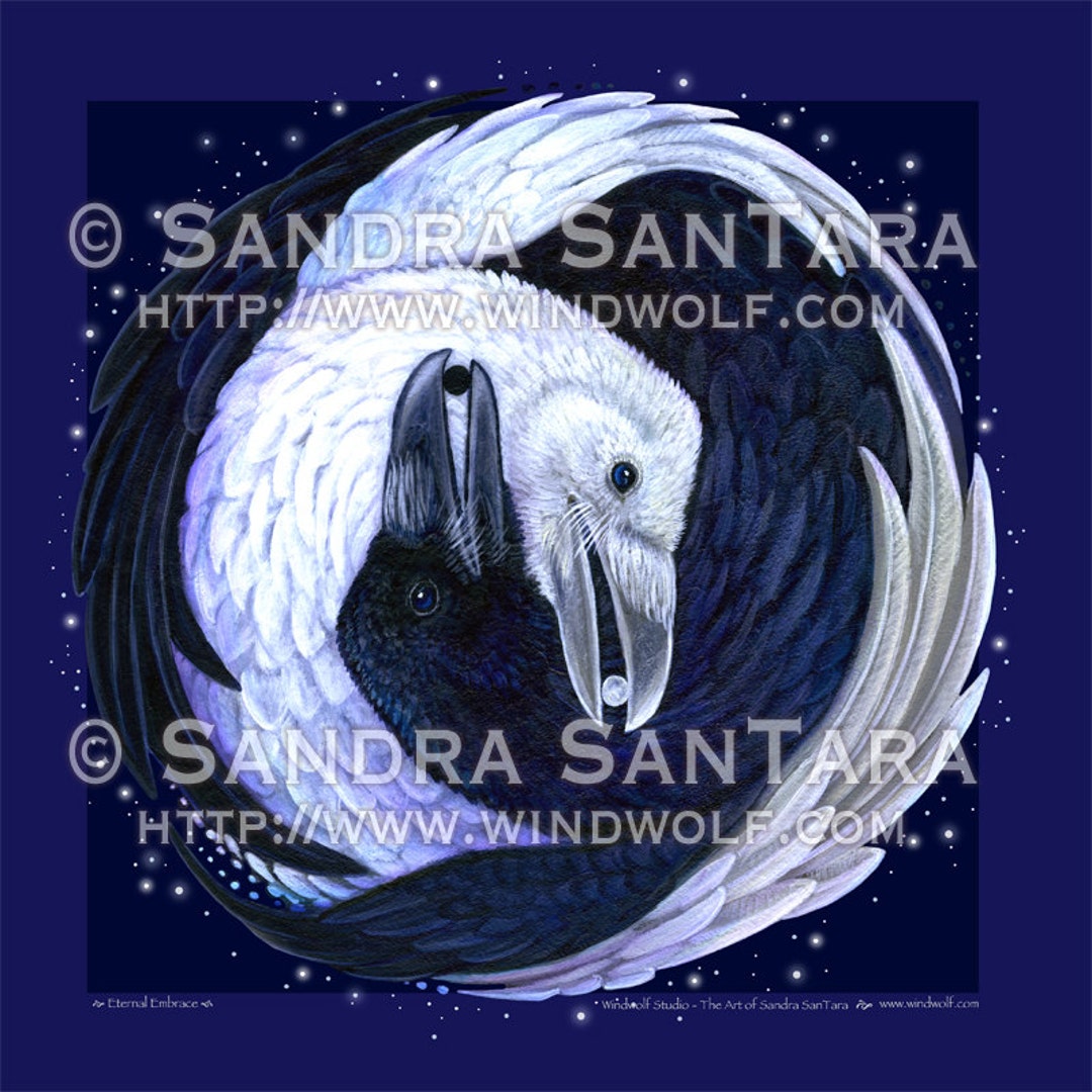 Raven Yin Yang Banner - Etsy