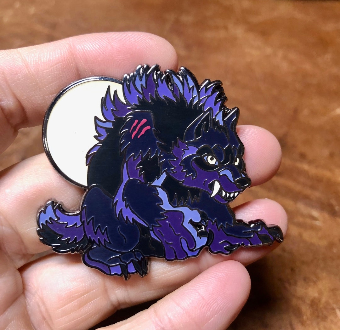 Werwuffie Chibi Cute Werewolf Glow-in-the-dark Enamel Pin - Etsy