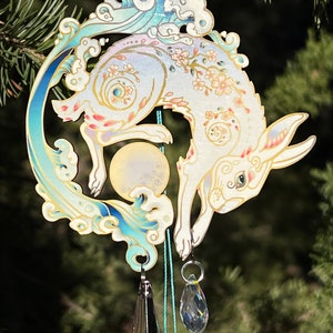 Black Blue Green White Water Rabbits Hare Bunny Feng Shui Chinese ...