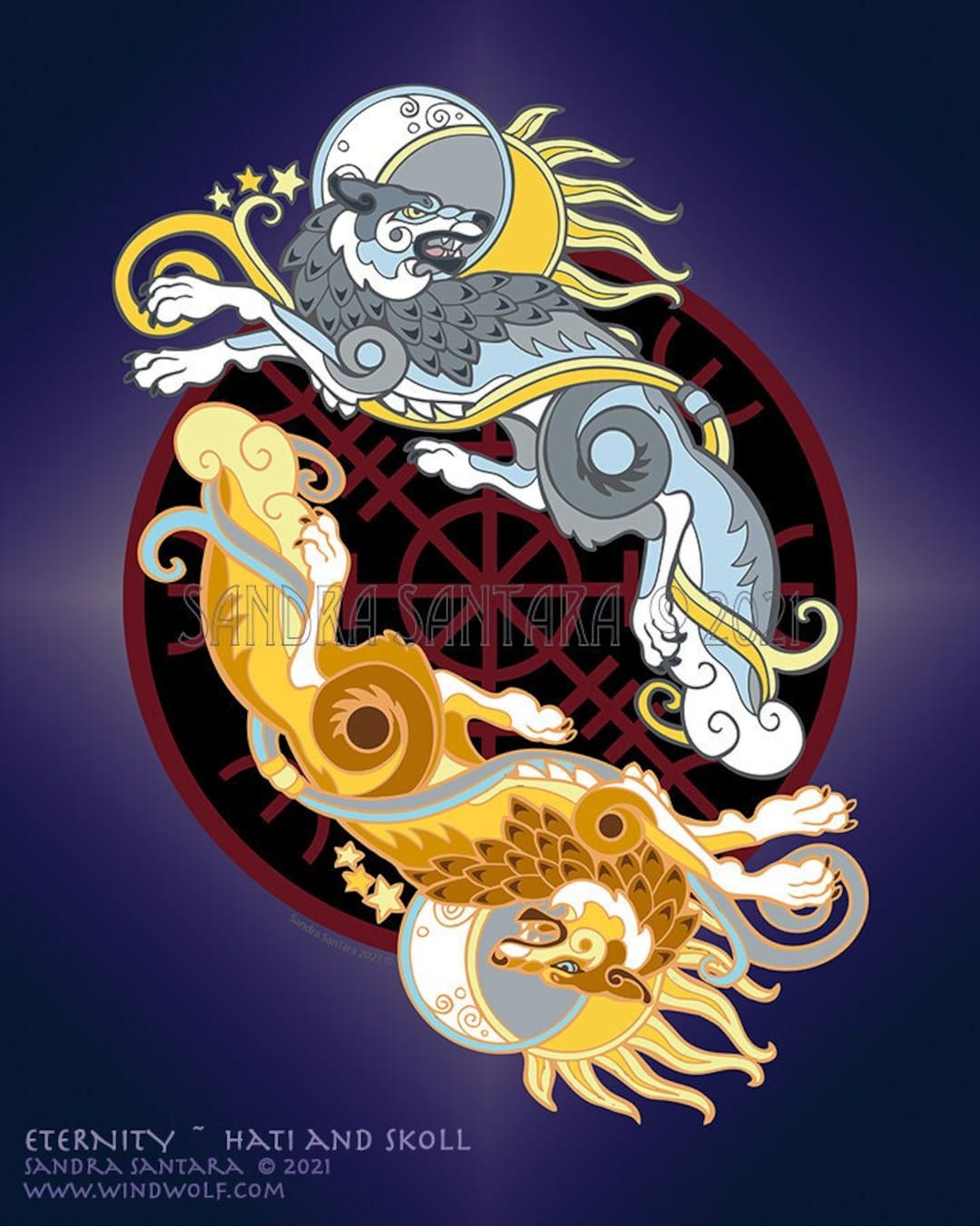 Skoll Hati And Fenrir