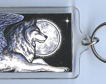 Wolf Key Chain | Etsy