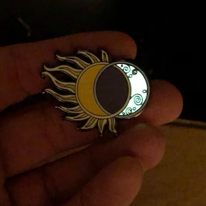 Sun Moon Eclipse 2024 Astronomy Astrology Cosmos Hard Enamel ...