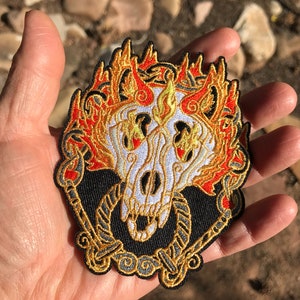 Norse Viking Wolf Fenrir Garmr Hel Hound Iron on Embroidered Patches - Etsy