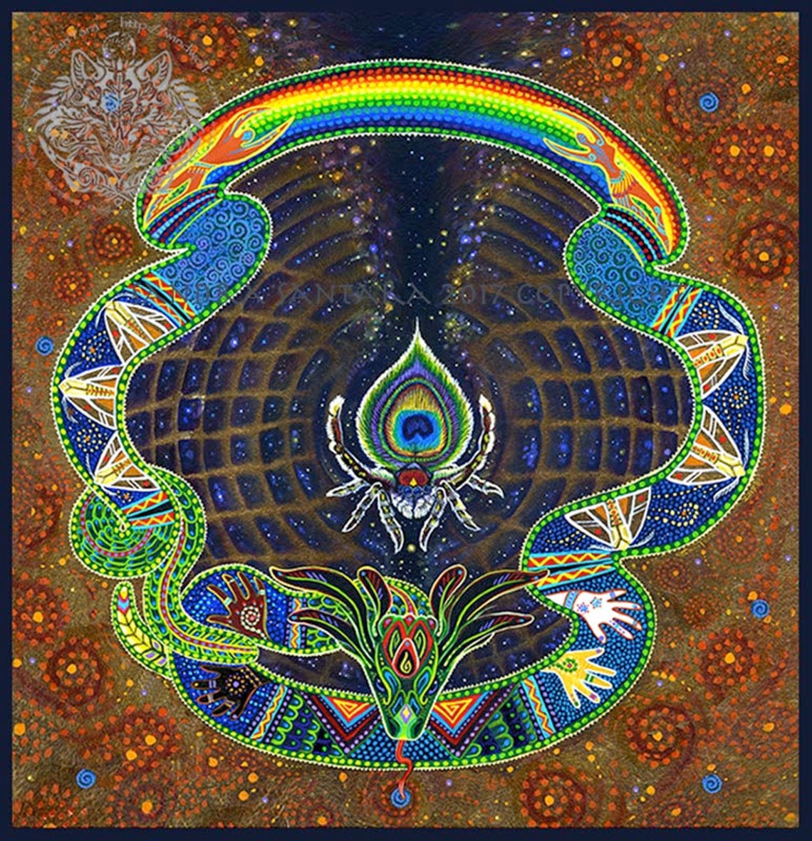 Rainbow Serpent Peacock Spider Aboriginal Spirit Animal Print - Etsy