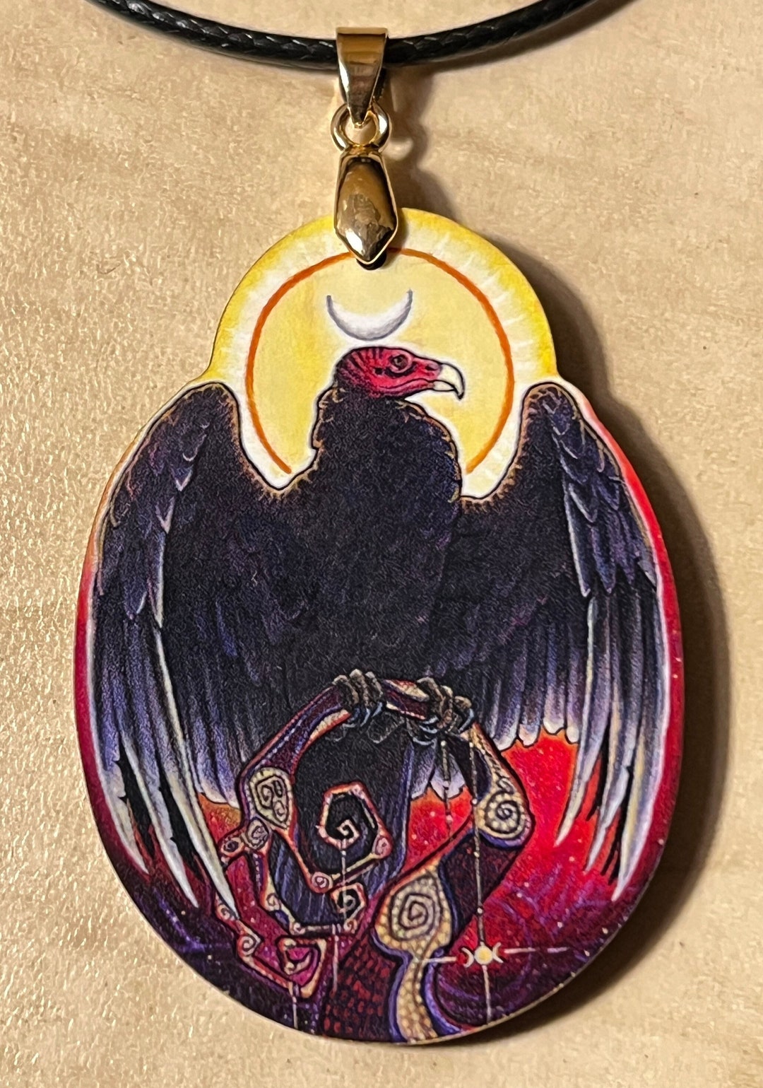 Turkey Vulture Culture Animal Spirit Wooden Printed Pendant - Etsy