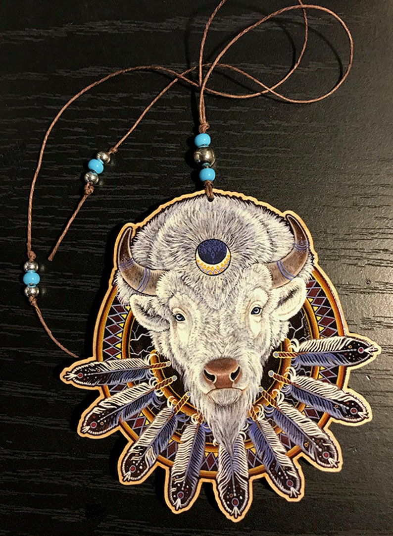 Green Stag Deer Cernunnos Animal Spirit Printed Wood Talisman - Etsy