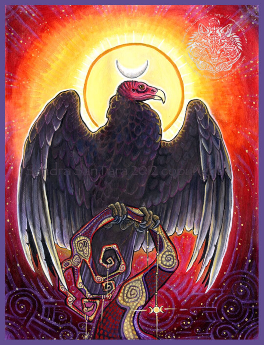 Vulture Goddess Spirit Animal Print - Etsy