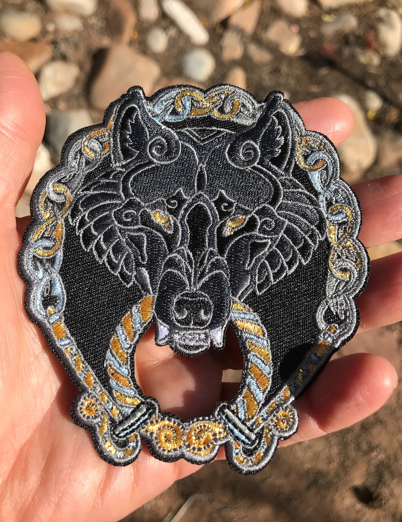 Norse Viking Wolf Fenrir Garmr Hel Hound Iron on Embroidered Patches - Etsy