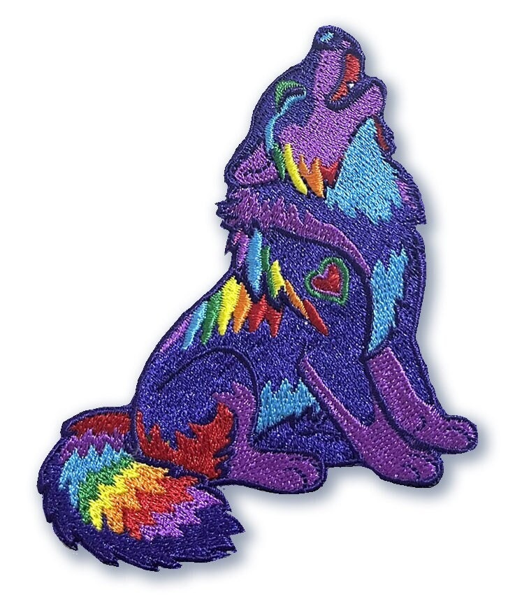 Rainbow Wolves With Wings