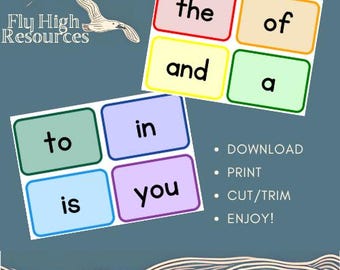 Educational Learning Literacy Resource Fry Words Flashcards First 100 ...