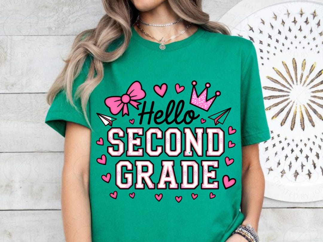 Cute Second Grade Digital Download PNG Back to School - Etsy