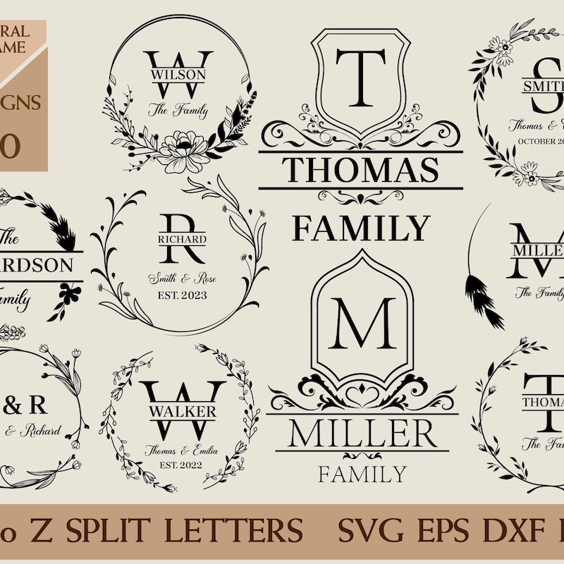 Last Name Svg - Etsy