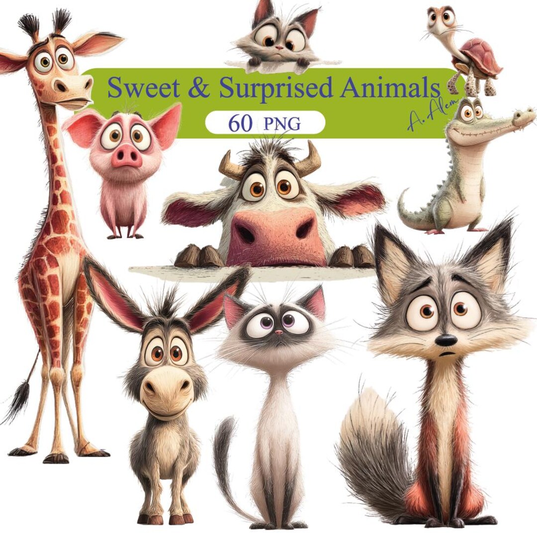 Peek-a-boo Animals Clipart | Funny Pastel PNG Set - Etsy