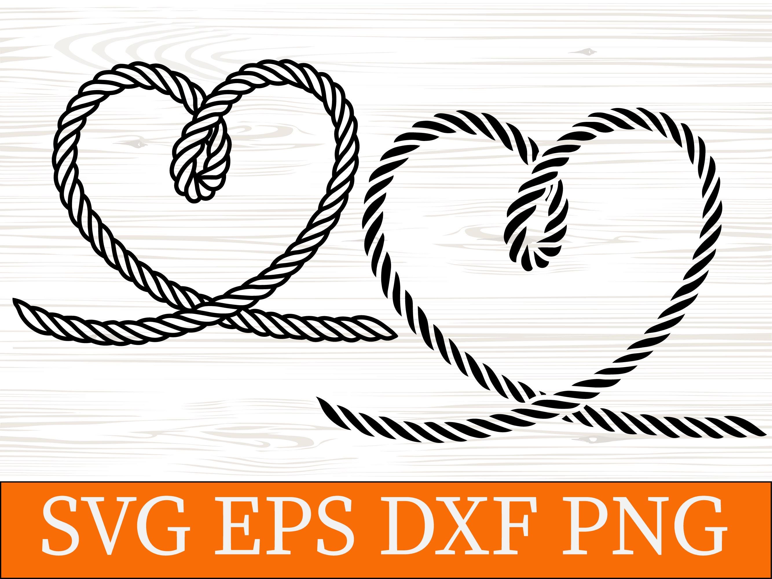 Rope Border Clipart Set, Frames, Knots (svg, Png, Eps, Dxf) - Etsy